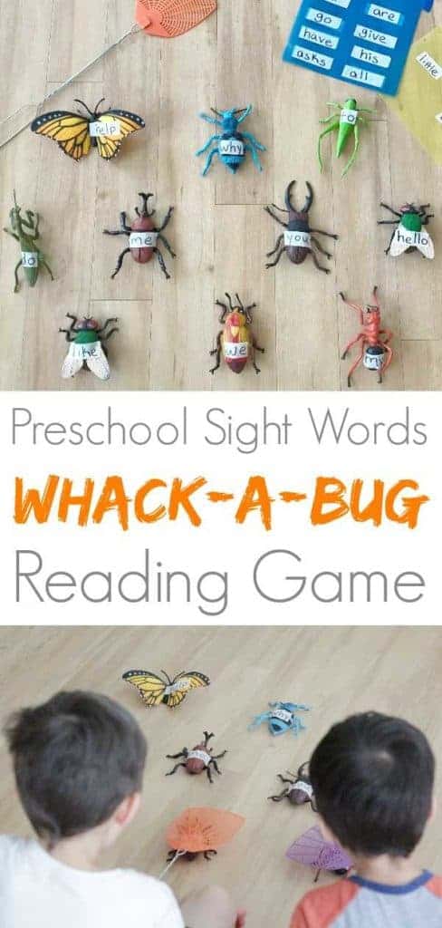 Preschool Sight Words Bug Reading Game for Kids