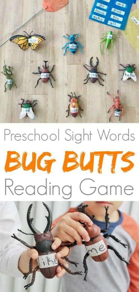 Preschool Sight Words Bug Reading Game for Kids
