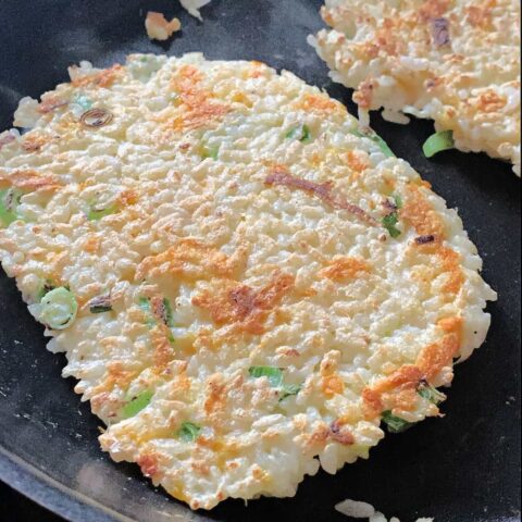 Easy Rice Pancake Recipe (Perfect for Leftover Rice!)