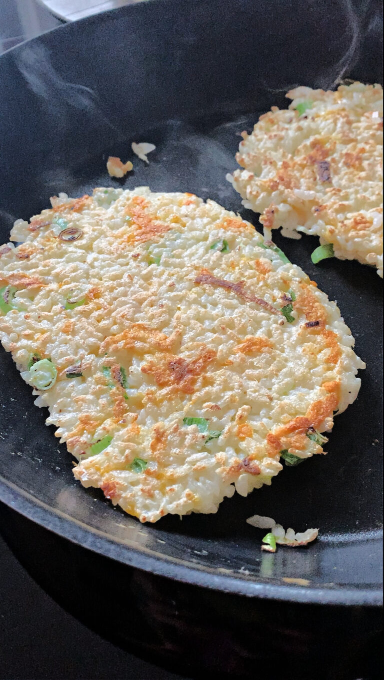 Easy Rice Pancake Recipe (Perfect for Leftover Rice!)